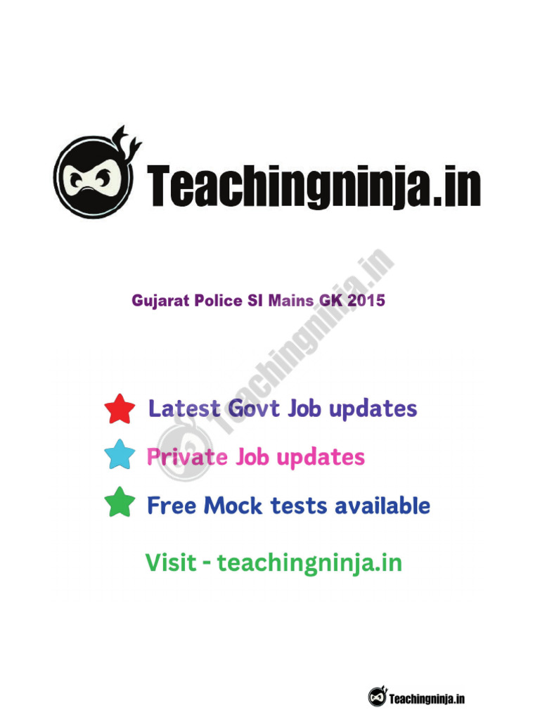 Mains GK 2015 Gujarati | PDF