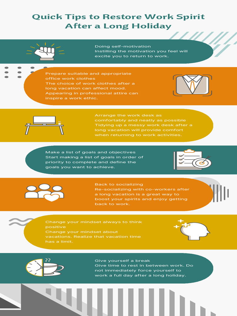 White Orange Simple Quick Tips To Restore Work Spirit After A Long ...