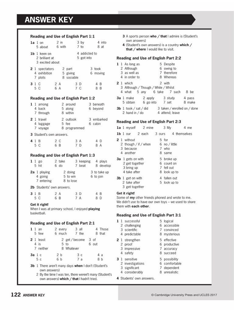 B2 Booster Answers | PDF