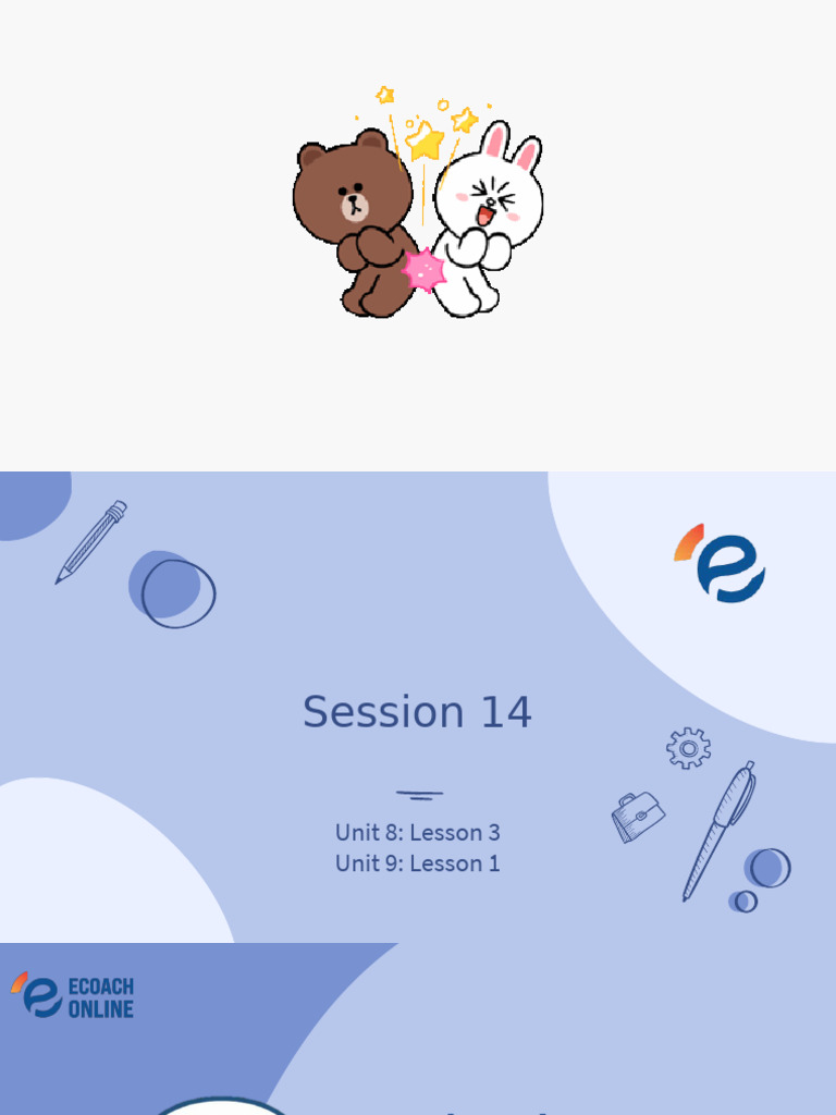 Session 14 Unit 8 Lesson 3 Unit 9 Lesson 1 1 | PDF | Weather | Room