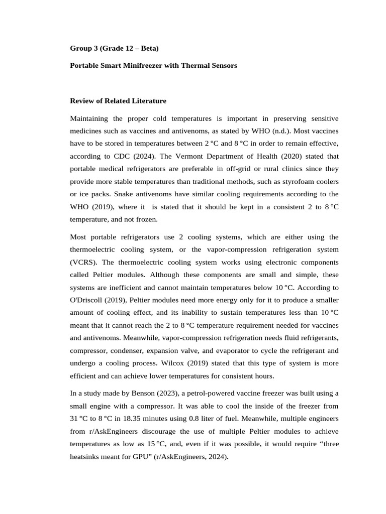 1 FULL Version RRL by Group 3 Grade 12 Beta v01.1 | PDF | Refrigerator ...