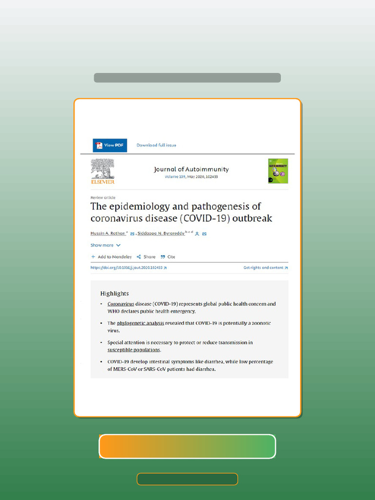 Fast Access Testbank The Epidemiology and Pathogenesis of Coronavirus ...