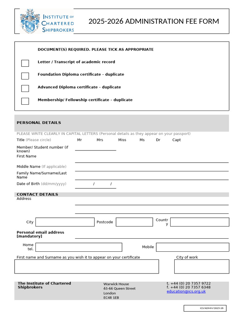2025-26 Administration Fee Form | PDF | Privacy | Information Privacy