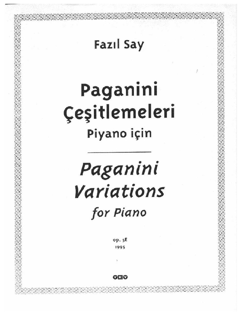Say Paganini Variations Op 5epdf | PDF