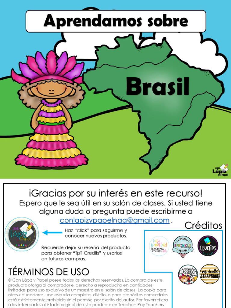 AprendamossobreBrasilBrasilsensacionalSpanishWorksheets 1 | PDF