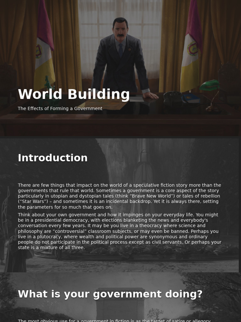 World Building Session 09 - The Effects of Forming A Government | PDF ...