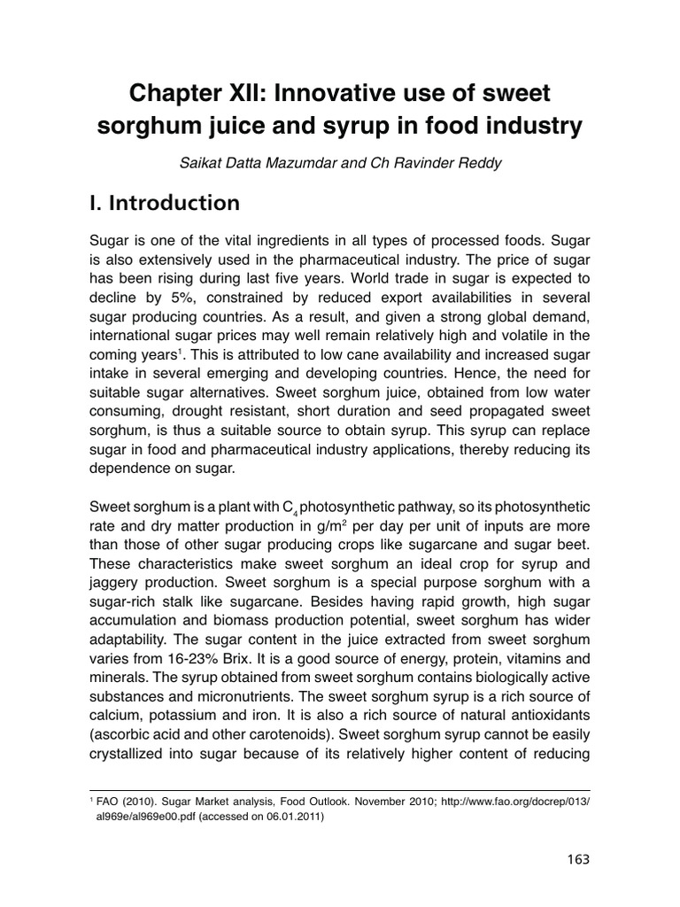 منتجات مصنعة من شراب السورجم | PDF | Syrup | Bartending