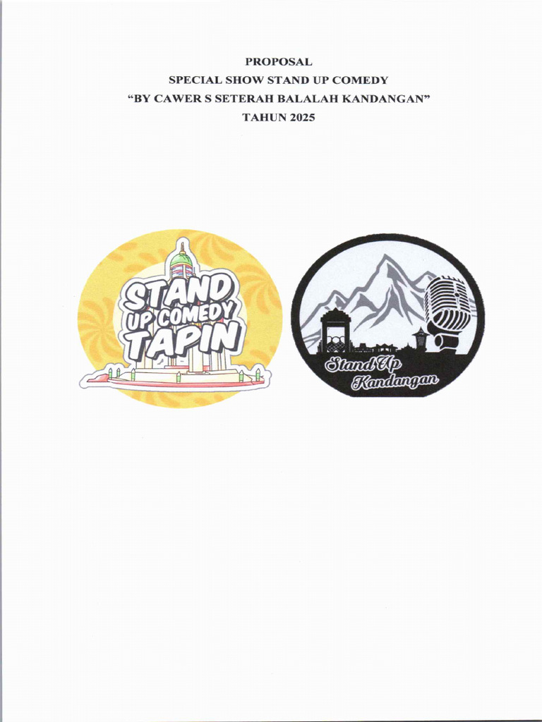 Proposal Dana Special Show Stand Up Comedy by Cawer S Balalah Kandangan ...