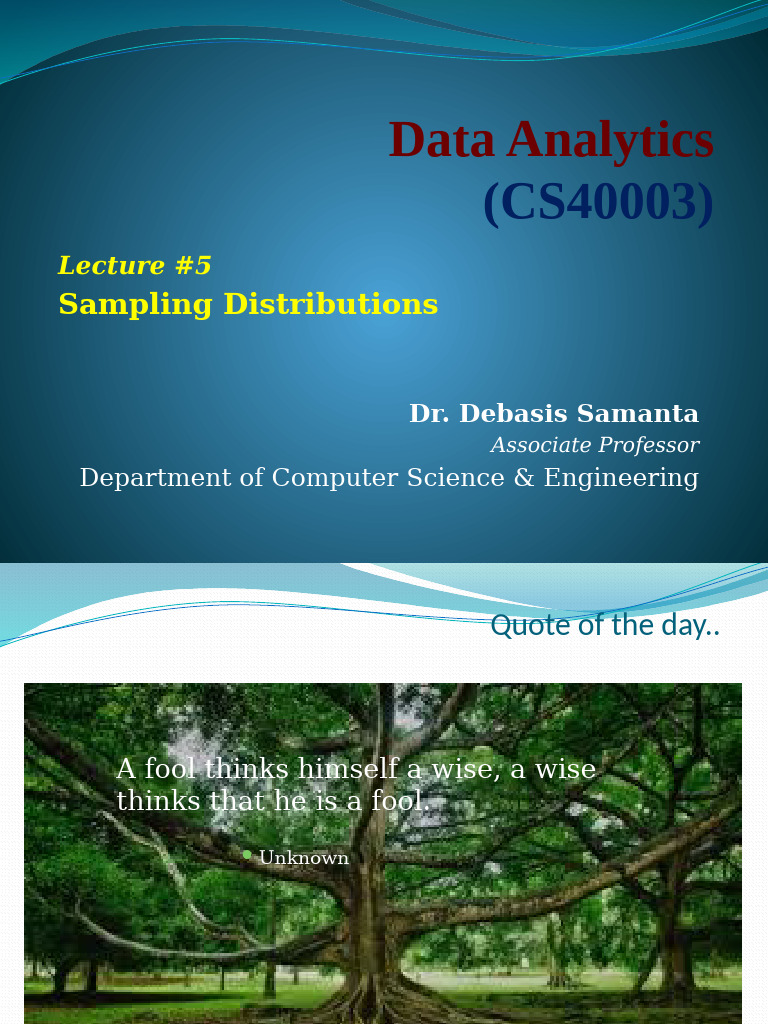 05 Sampling Distributions | PDF | Statistics | Variance