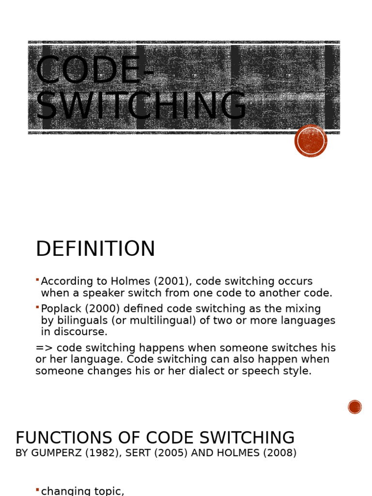 Understanding Code Switching Dynamics | PDF