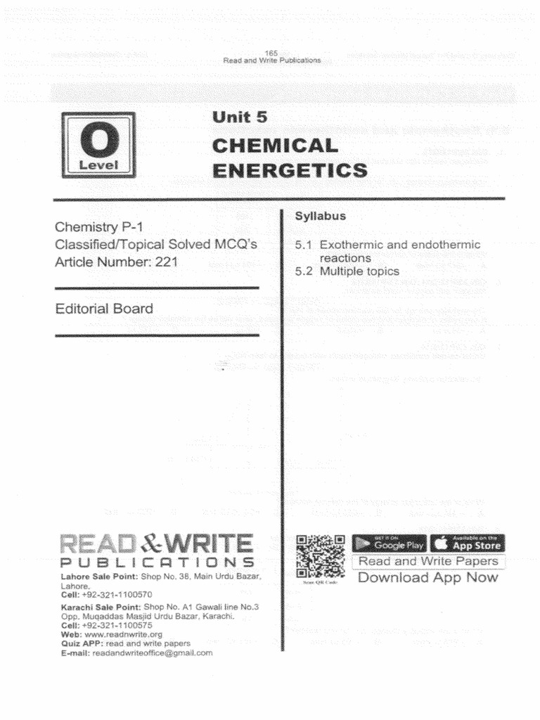 Chemistry Topical Past Papers Paper 1 | PDF