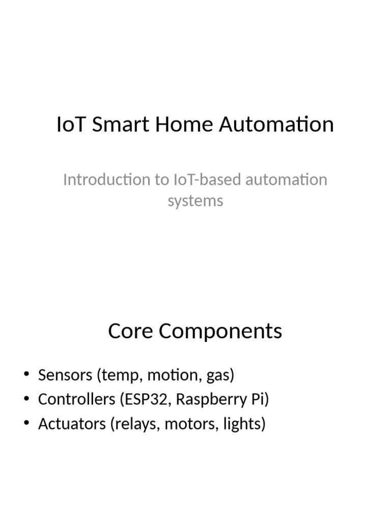 IoT Smart Home Automation | PDF