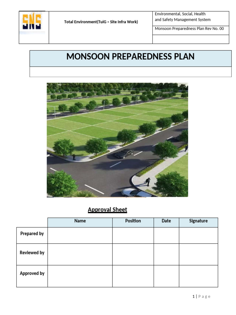Monsoon Preparedness Plan 01 | PDF | Flood | Emergency Management