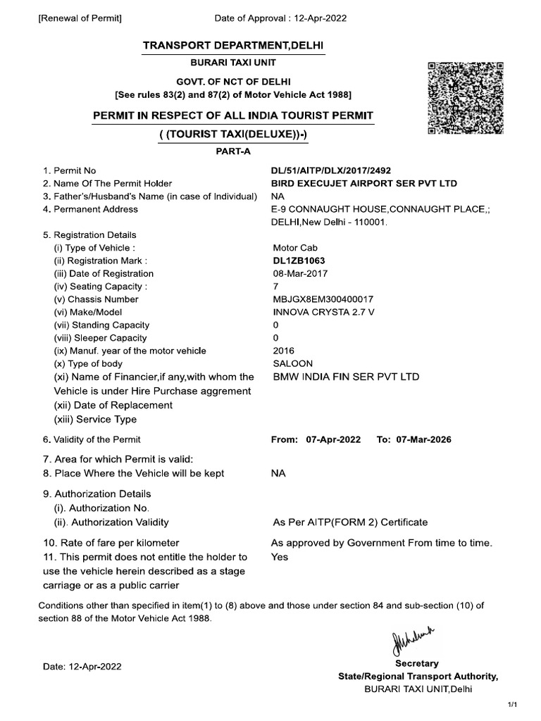 1063 Permit 5 Year | PDF