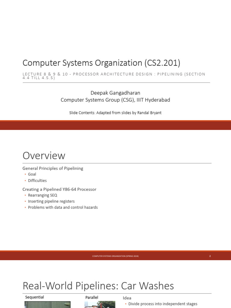 ProcArchDesign Pipelining | PDF | Computer Architecture | Computing
