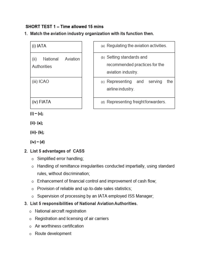 Short Test 1 - Ha | PDF