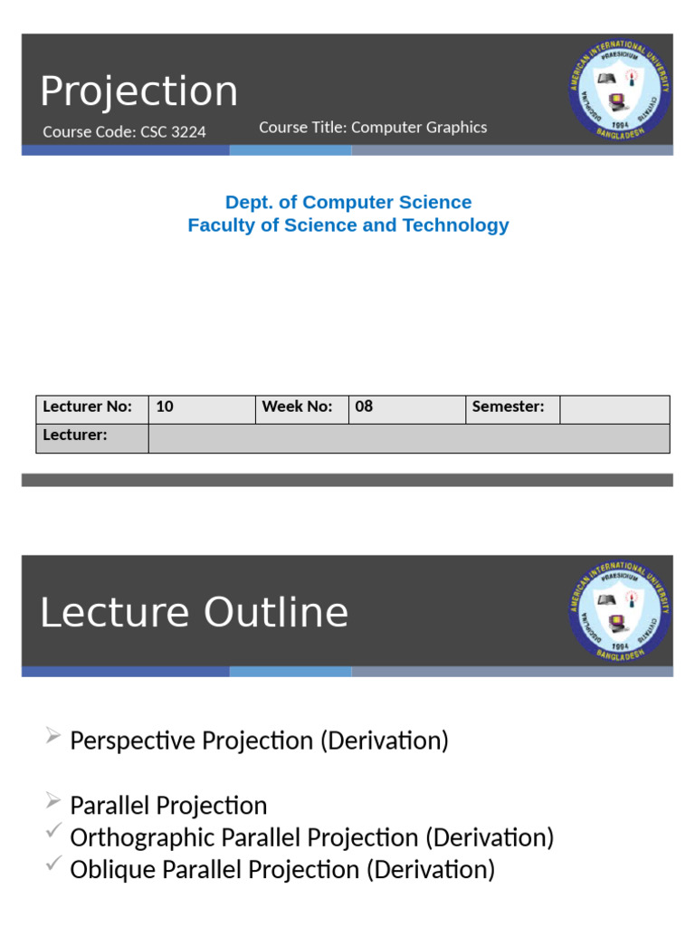 Understanding Parspective Projection | PDF | Perspective (Graphical ...