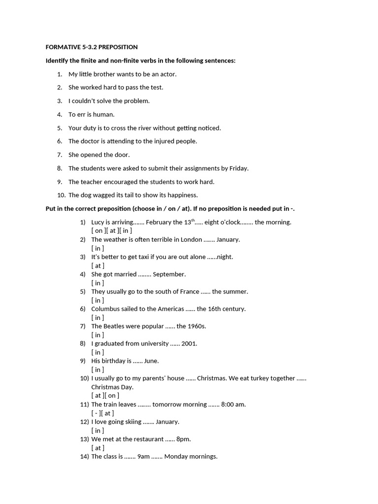 Prepositions and Complex Sentences Guide | PDF | Linguistics | Syntax