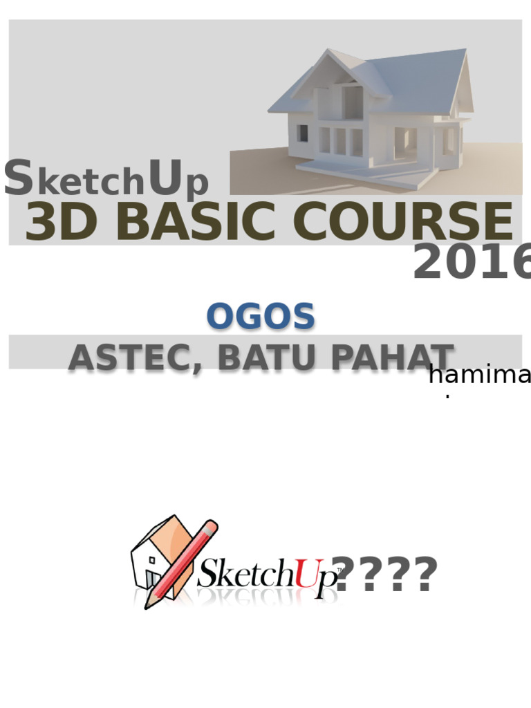 Sketchup Module Tutorial (Malay) | PDF