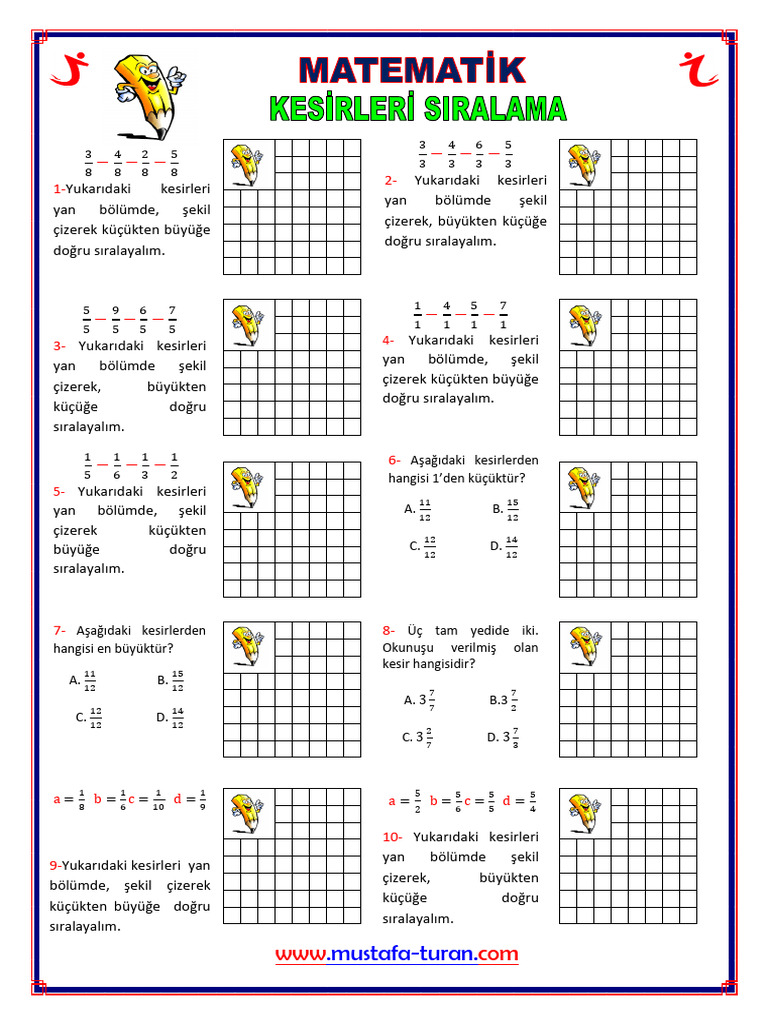 Kesirleri Siralama | PDF