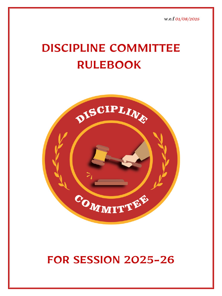 MBA-IB Discipline Committee Rulebook 2025-26 | PDF | Clothing | Fashion
