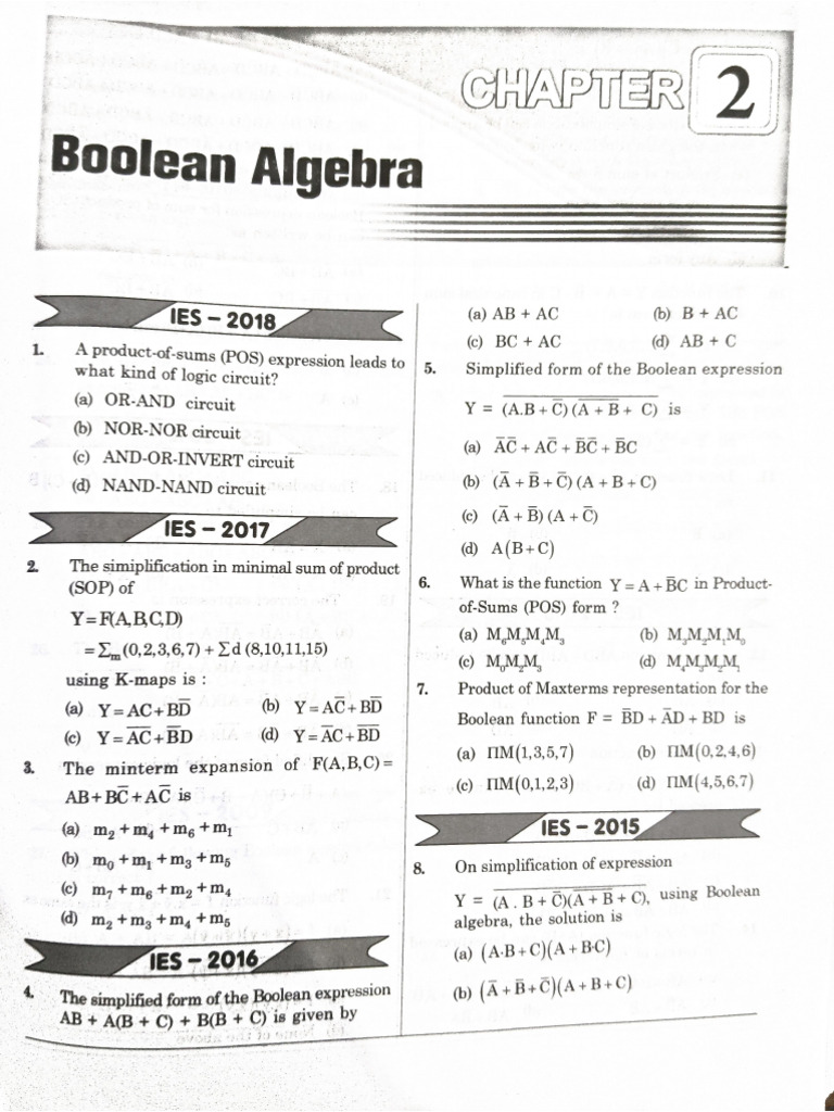 Boolean Algebra | PDF