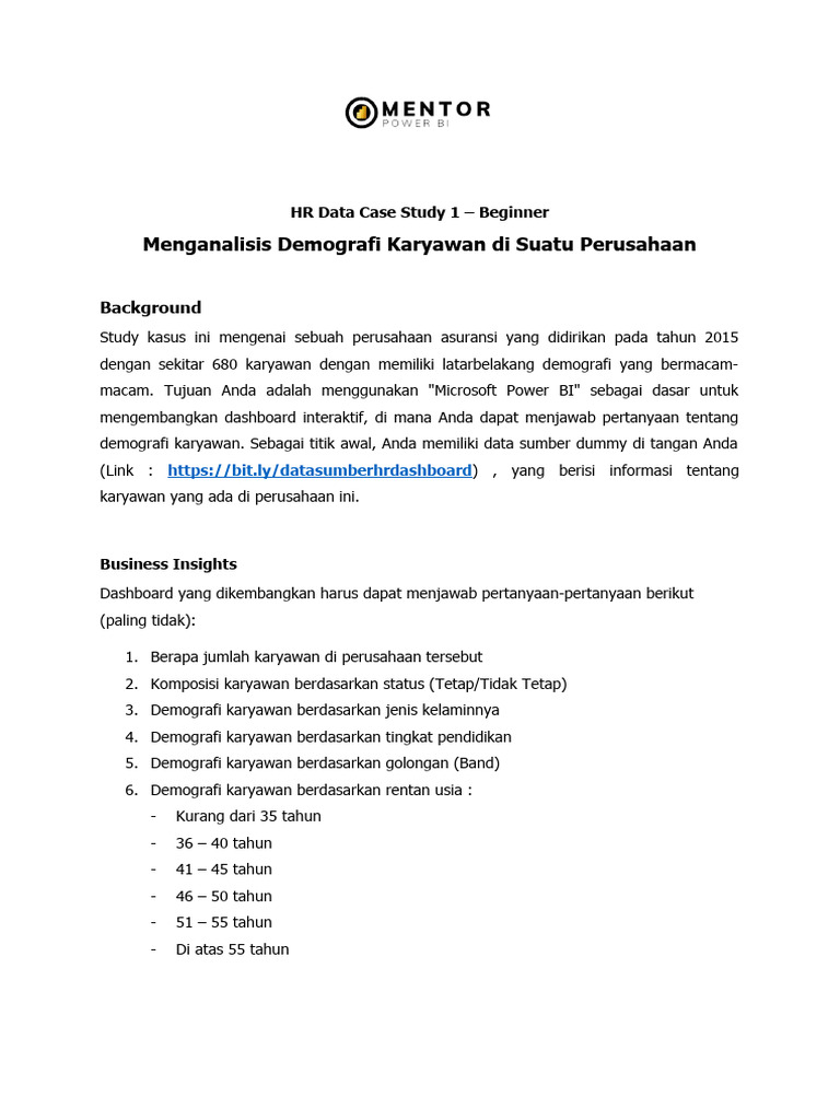 Task Statement - HR Dashboard | PDF