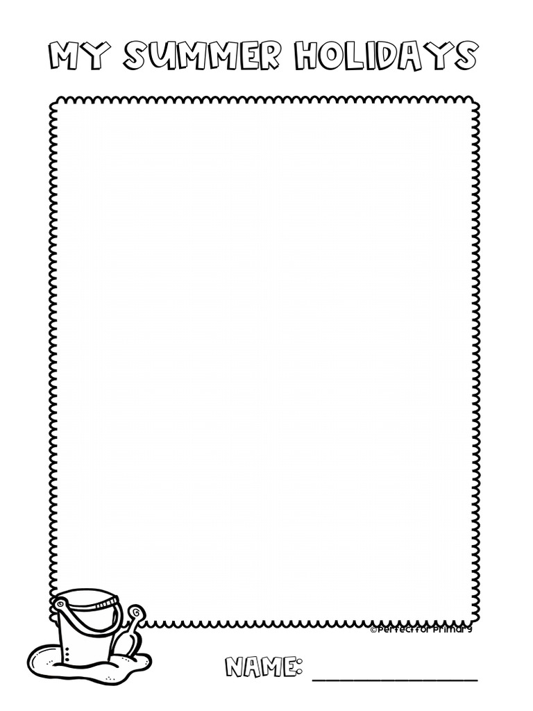 My Summer Holidays: Name | PDF