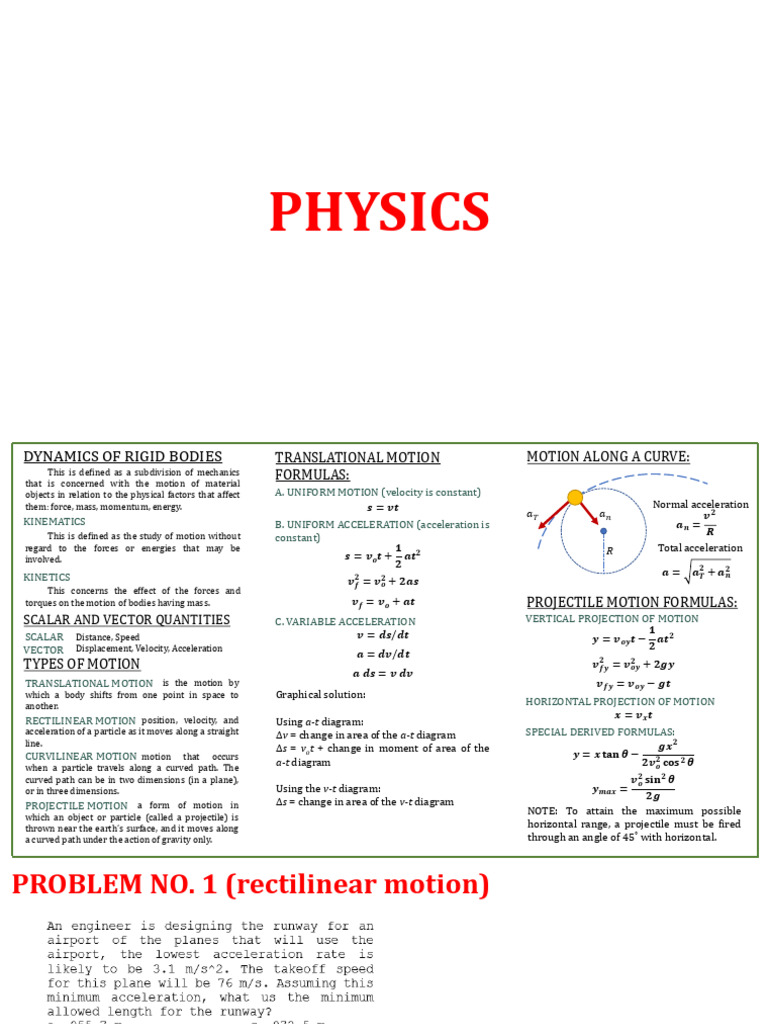 Dynamics of Rigid Bodies in Physics | PDF | Acceleration | Force