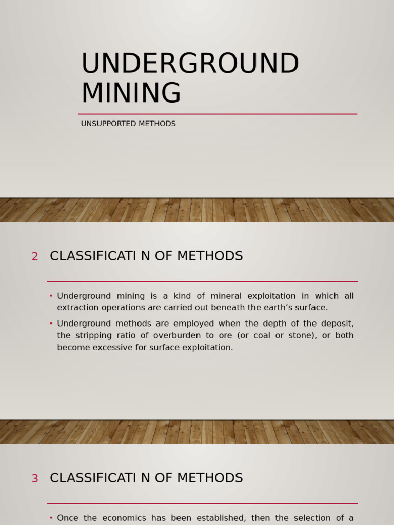 Chapter 2-Underground Mining-Unsupported Methods | PDF | Mining | Coal ...