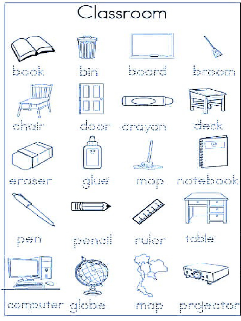 Classroom Objects | PDF