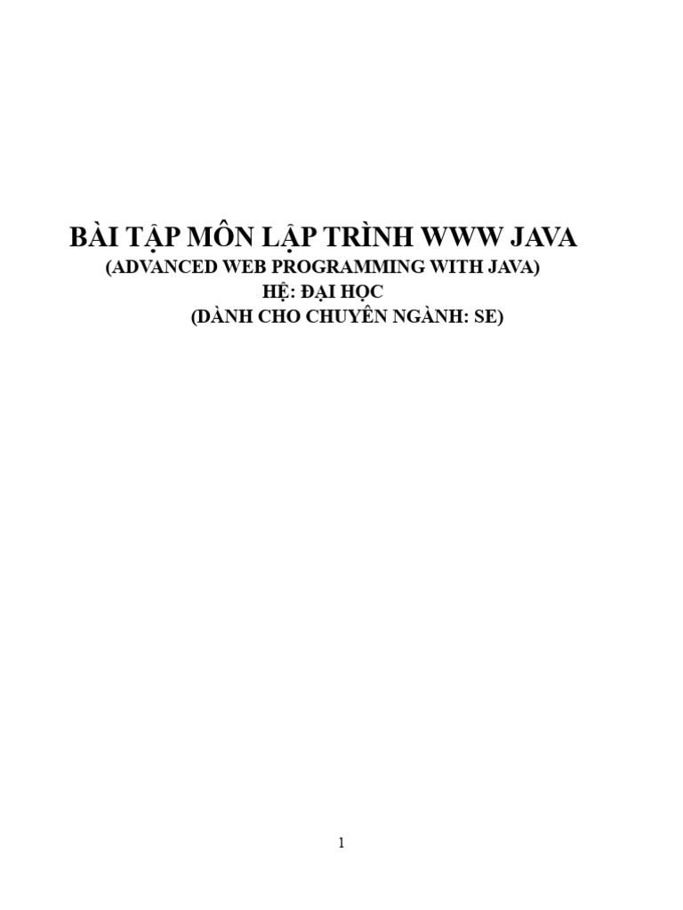 Baitap WWW JAVA - JakartaEE11 | PDF