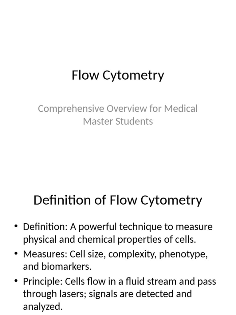 Flow Cytometry Presentation | PDF | Flow Cytometry | Biology