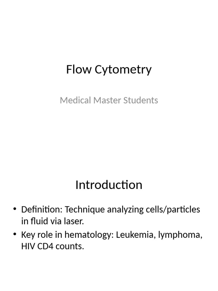 Flow Cytometry in Medical Research | PDF
