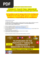 ? (AC-S05) Semana 05 - Tema 01 Tarea - Actividad de Participación en Clase (PA1) | PDF