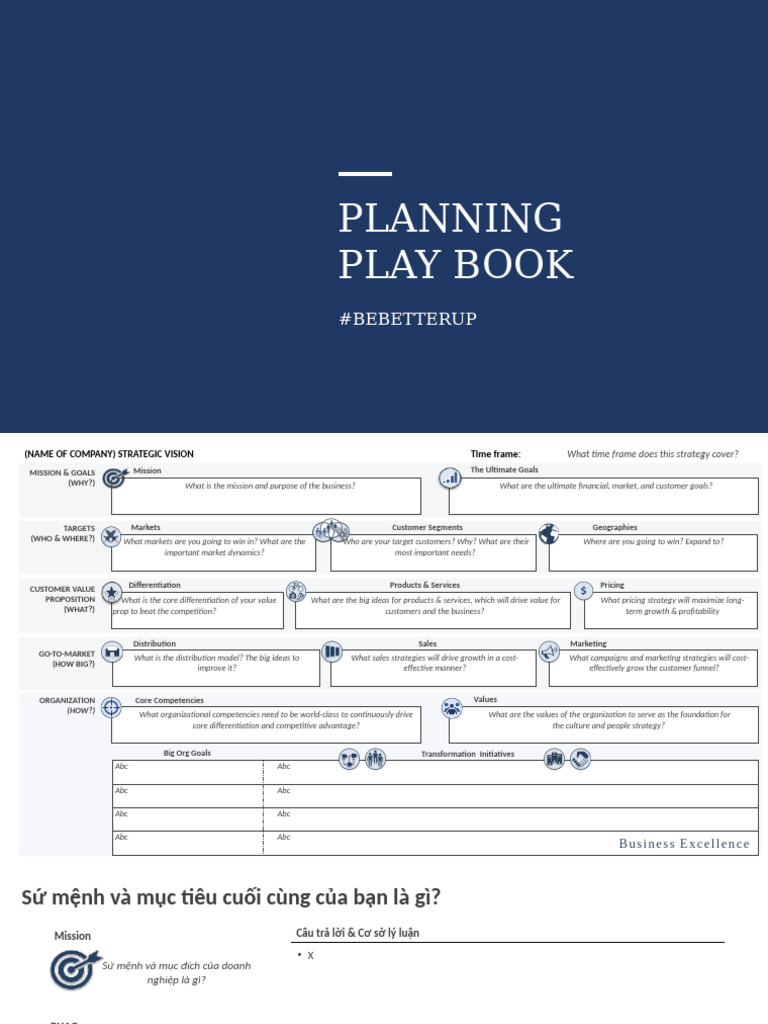 Planning Play Book | PDF