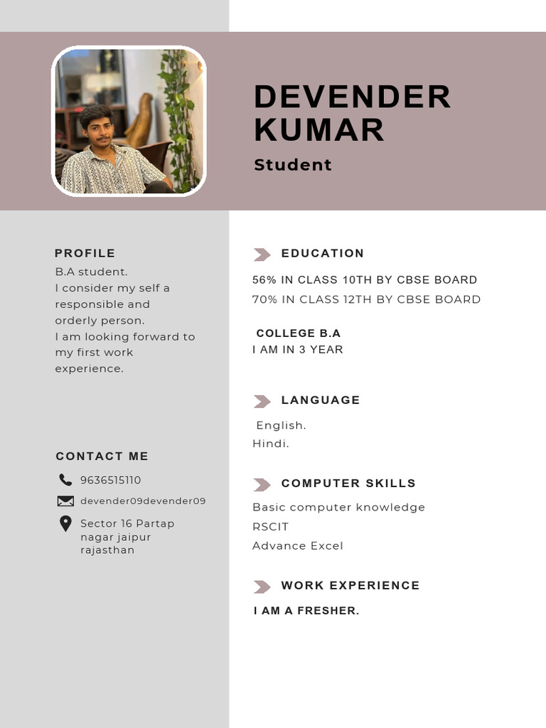 White Simple Student CV Resume - 20250909 - 063324 - 0000 | PDF