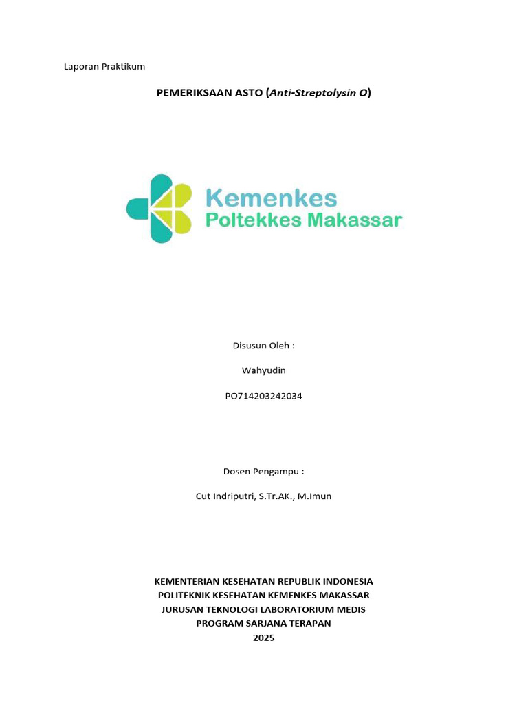 Uji Kualitatif ASTO: Metode dan Hasil | PDF