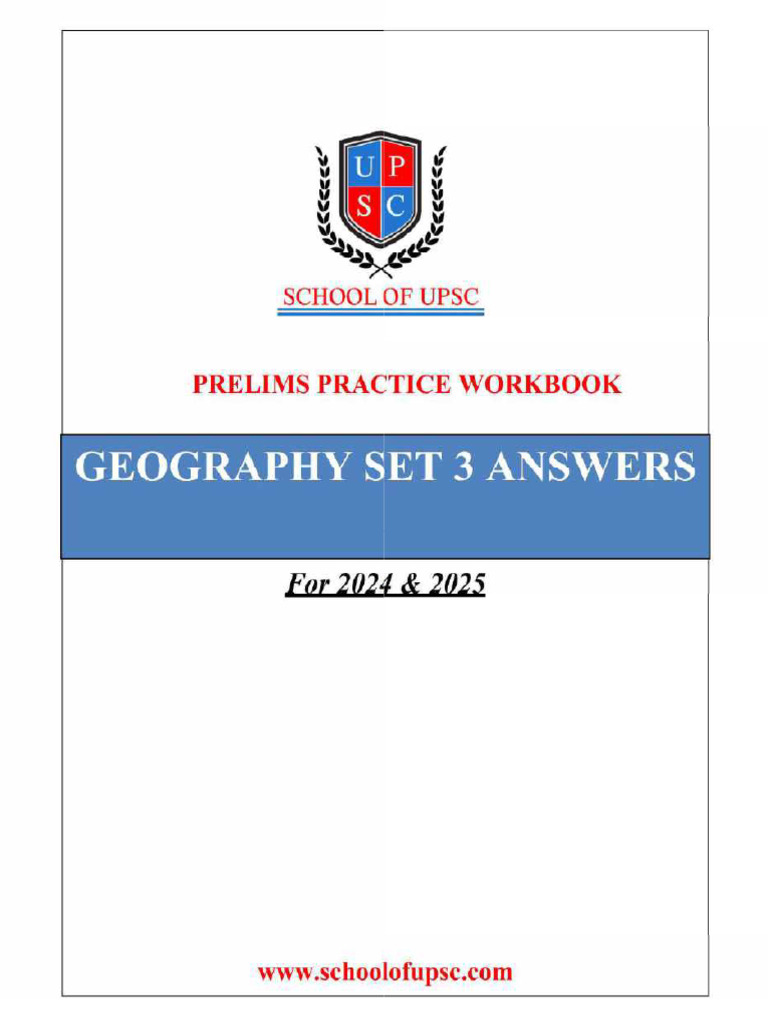 Geography Set 3 Answers | PDF