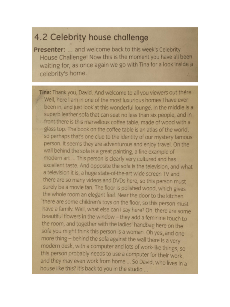 Celebrity House Challenge Script Pdf