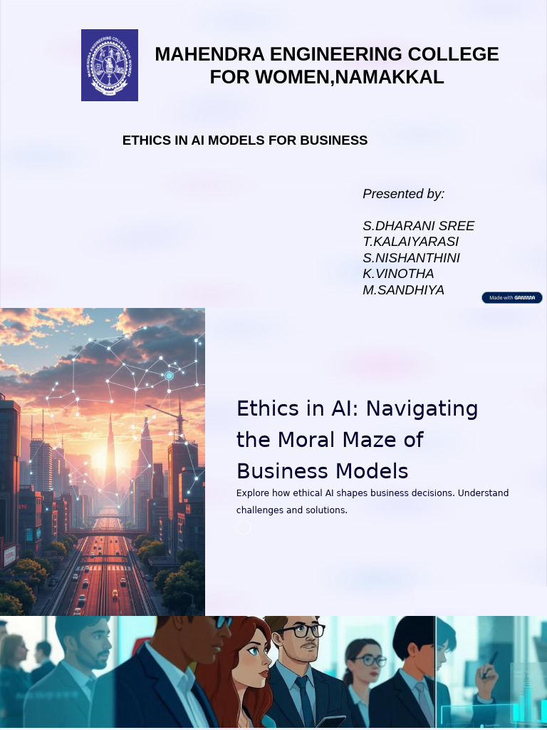 Ethics in AI - Navigating The Moral Maze of Business Models | PDF ...