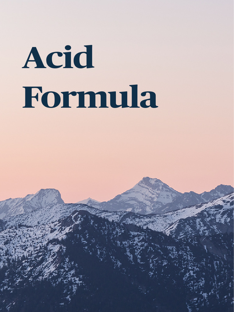 Acid Formulas and Their Names | PDF