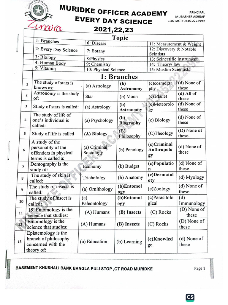 Every Day Science 21'22'23 Ppsc (1) | PDF
