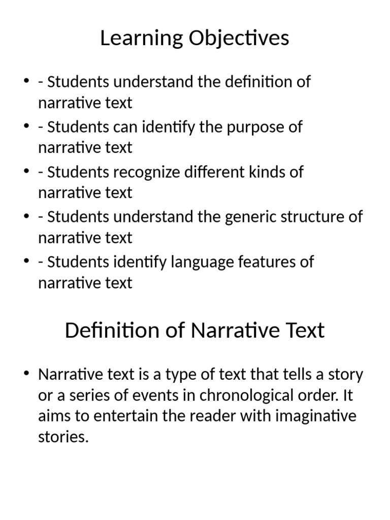 Narrative Text Presentation | PDF