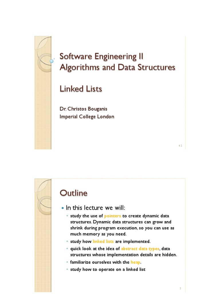 Lecture4 Linkedlists Pdf Pointer Computer Programming Variable 