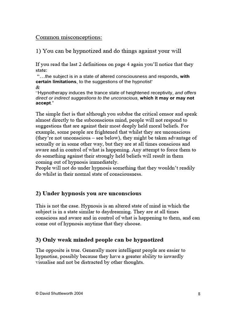 Hypnosis o | PDF | Hypnosis | Psychology