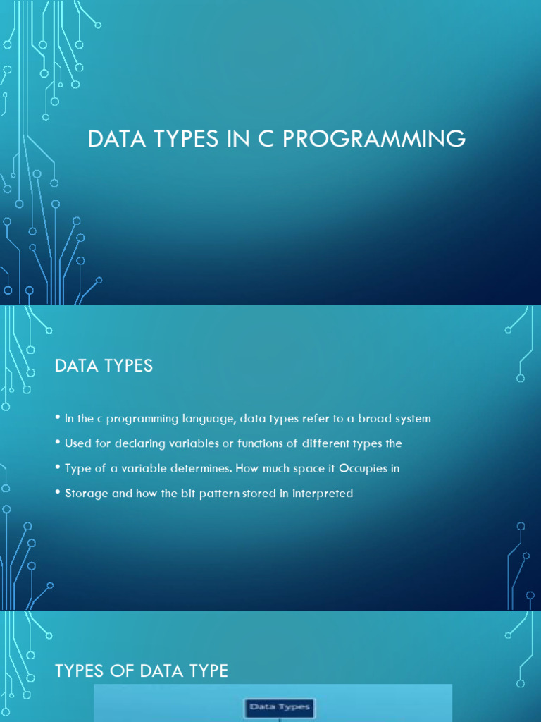 Understanding C Data Types | PDF