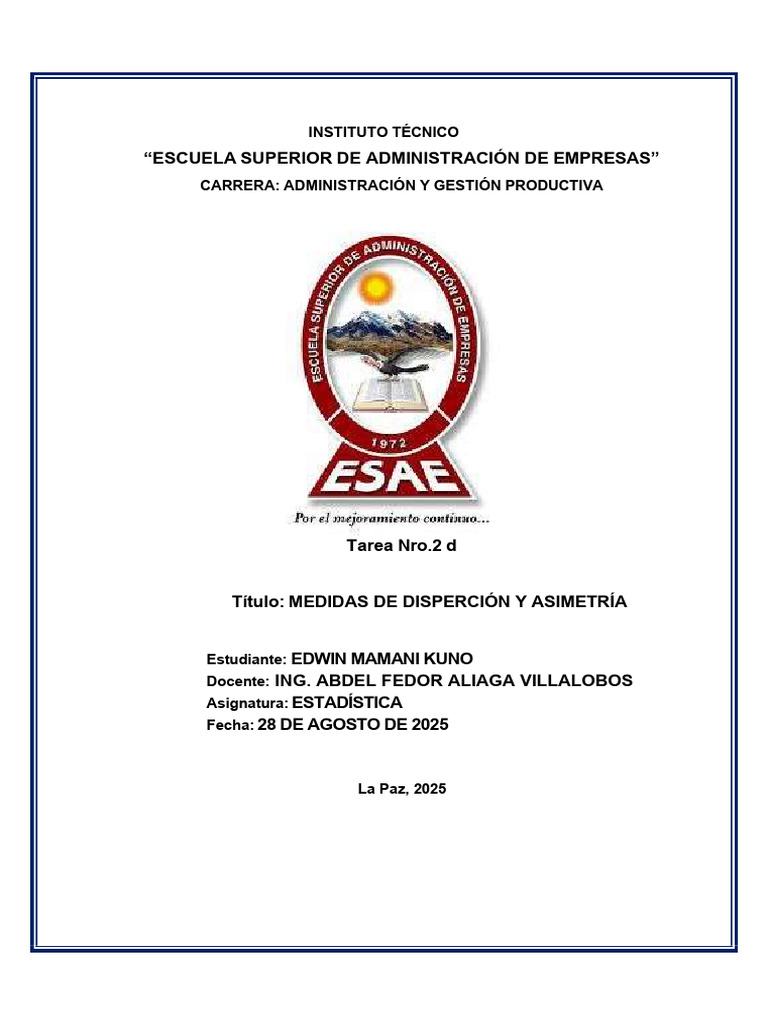 Estadistica Trabajo Practico 2 D Edwin | PDF