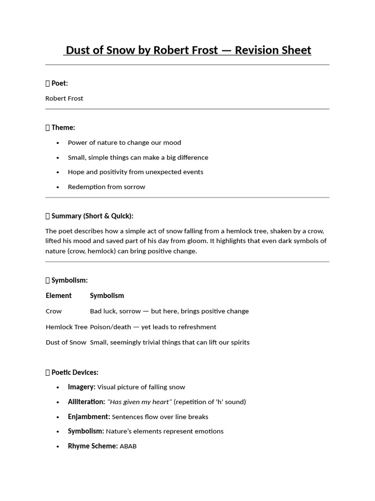 5 One Page Revsion Sheet | PDF