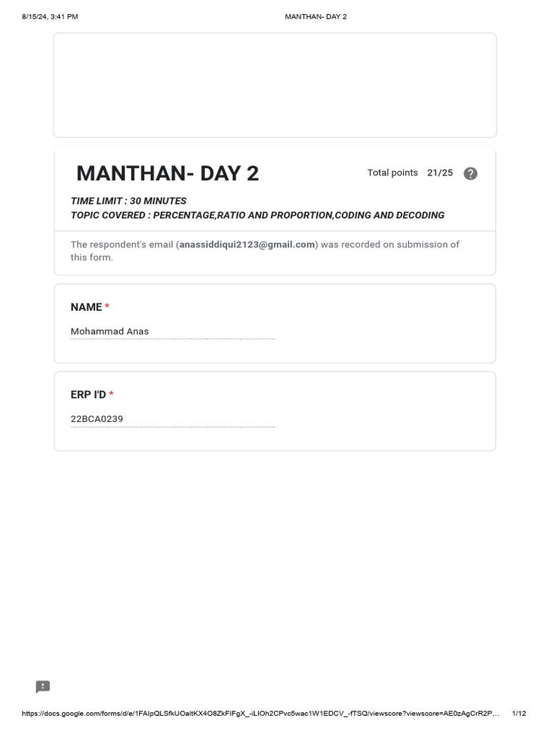 Manthan - Day 2 | PDF